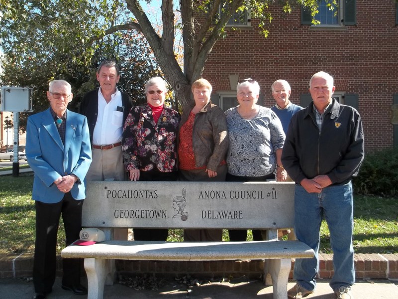 Red Men and Pocahontas commemorate gift of benches to Georgetown | Cape ...